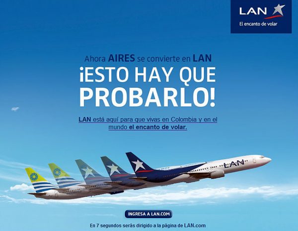 Aerolínea LAN Airlines Colombia - Antes AIRES Colombia